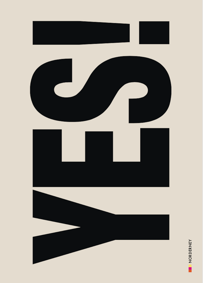 Typo Poster "YES!" – Atelier Waterkant